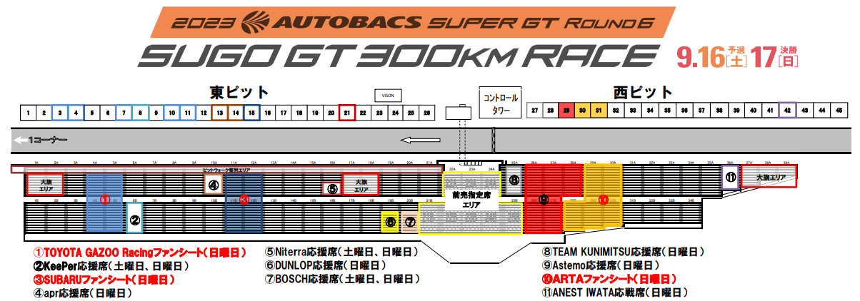 スーパーGT2024・スポーツランドSUGOのチケット値段まとめ